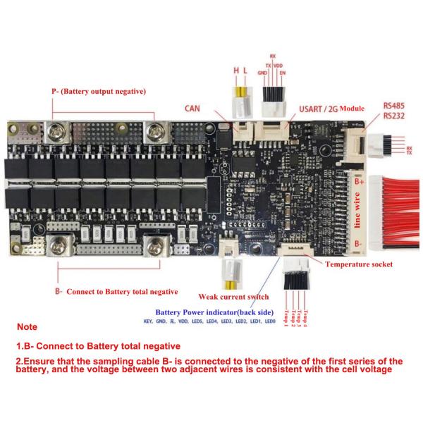 Quality HASL Surface Finishing ANT Smart BMS Battery Board 3S RS485 72V for sale