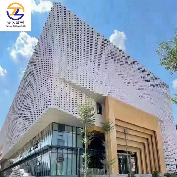 Quality White Aluminum Perforated Ceiling Multiple Shape 75mm Metal Ceiling Tiles for sale