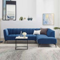 Quality Anti Scratch Velvet L Shape Sofa Multifunctional Practical For Home for sale