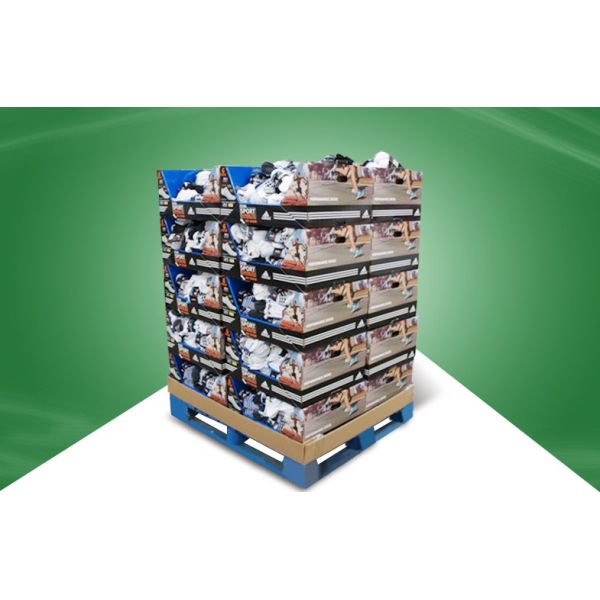 Quality Point Of Sale Pop Cardboard Displays Pdqs For Sport Socks , Environment Friendly for sale