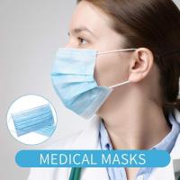 Quality Blue White Disposable Surgical Face Mask Anti Dust High Filtration Capacity for sale
