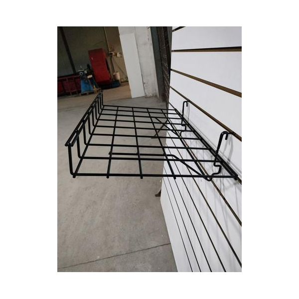 Quality SHELF WITH FRONT LIP -BLACK - GRID / SW for sale