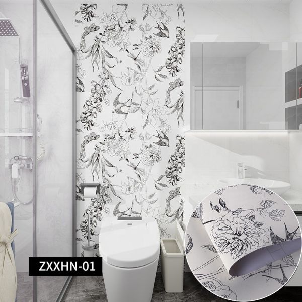 Quality Waterproof 3D Vintage Hand-Painting Self Adhesive Wallpaper Peel Stick Floral Wallpaper for sale