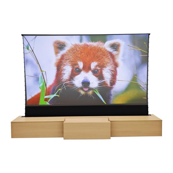 Quality Telescopic Laser TV Cabinet with Motorized Function and Solid Oak Finish for sale