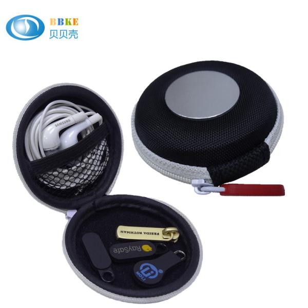 Quality Headphone Headside Hard Eva Case MP3 Earphone Pocket Storage Bag With Mesh Black for sale