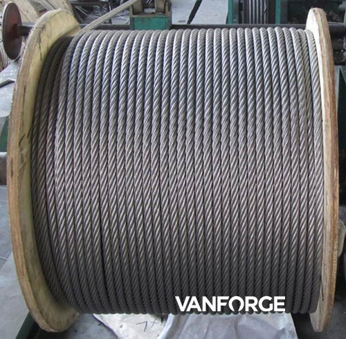 Quality Industrial Austenitic AISI316 Stainless Steel Wire Rope 6x37 Customized Length for sale