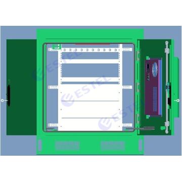 Quality Floor Mount 17U RAL 7035 Weatherproof Rack Enclosure for sale