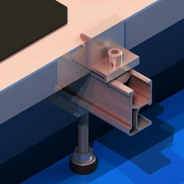 Quality Photovoltaic Solar Panel End Clamp Fixture Aluminum PV Mounting Clamps for sale