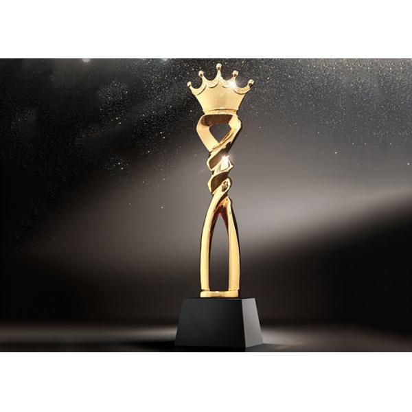 Quality 32cm Height Polyresin Trophy With Crown On The Top Custom Size & Color Available for sale