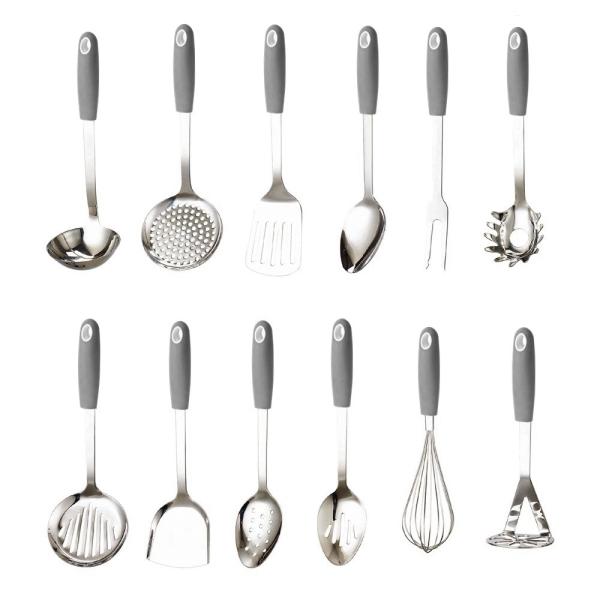 Quality Metal Kitchen Cookware Food Turner Sets Stainless Steel Customized Logo for sale