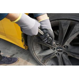 Quality Silicone Free Grey Nylon Spandex Knit Automotive Industrial Work Nitrile Gloves for sale
