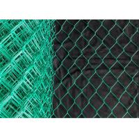 Quality Diamond Shape Green Coated Chain Link Fence 50mm To 70mm Opening Size for sale