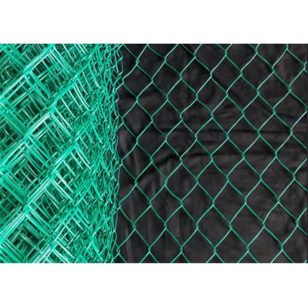 Quality Diamond Shape Green Coated Chain Link Fence 50mm To 70mm Opening Size for sale