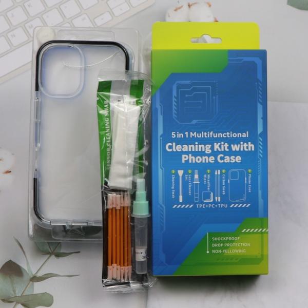 Quality 5 In 1 Phone Cleaner Small Foam Swab Screen Cleaning Kit Phone Cleaning Kit With Phone Case for sale