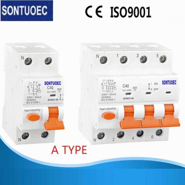 Quality 2P 4P Magnetic Type Or Electrical Type 6KA 36mm width Rcbo Circuit Breaker With CE CB Approvals for sale
