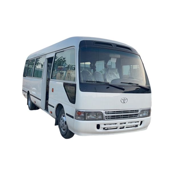 Quality Oil Tank 300L Toyota Coaster Well Refurbished 19 Seats Small Passenger Coaster Bus for sale