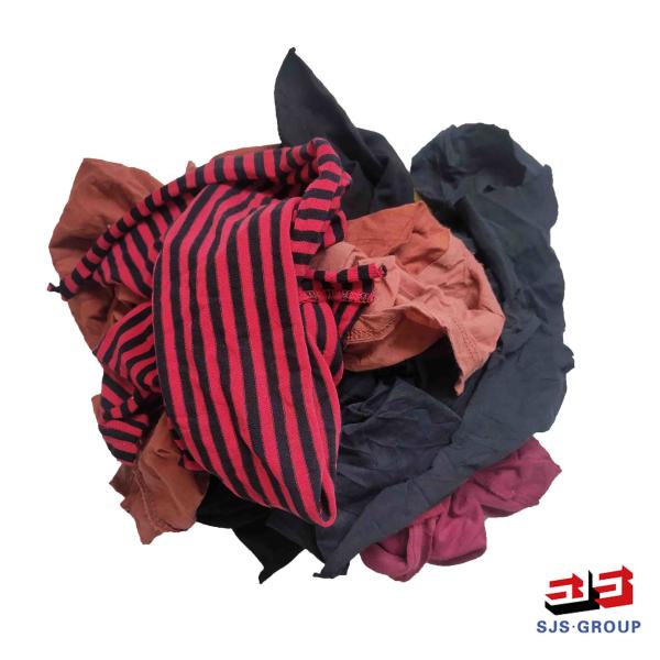 Quality Used T Shirt 0.5Kg/Bale Industrial Wiping Rags for sale