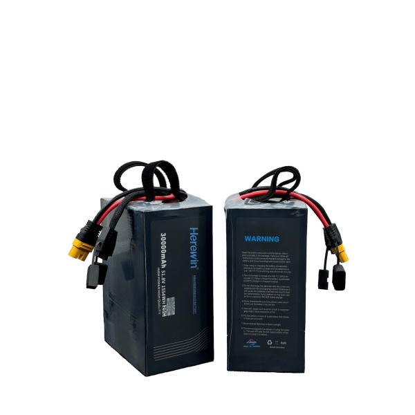 Quality 30000mAh Herewin Intelligent Flight Battery 14 S 51.8 V 25C LiPo UAV Battery In Soft Pack for sale