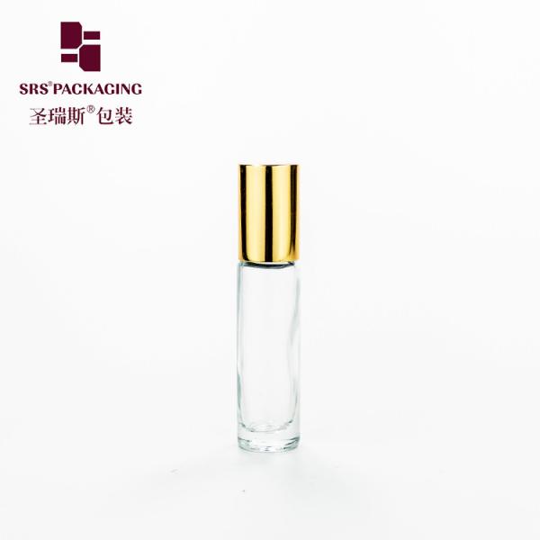 Quality thick wall classic transparent glass perfume roll on bottle 10 ml for sale