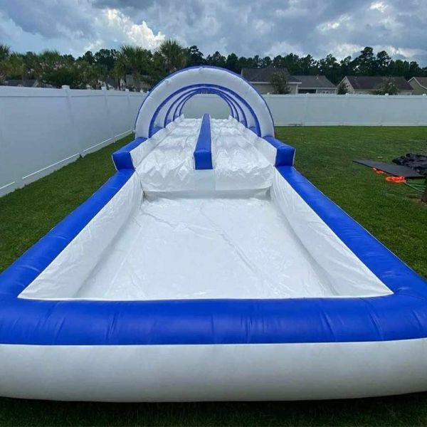 Quality Customized Color Water Slide Inflatable with Big Water Pool 12x3x3m or for sale