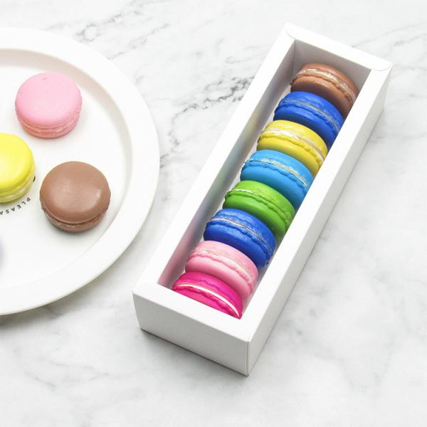Quality oEM Macaron Custom Food Packaging Boxes With Clear Window for sale