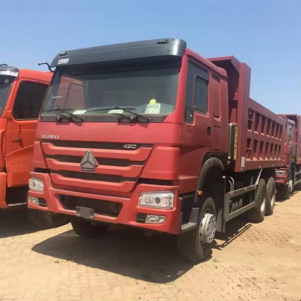 Quality 5.3-6.2 M Cargo Box Used Tipper Trucks with Sinotruk Engine Flat Single Sleeper for sale