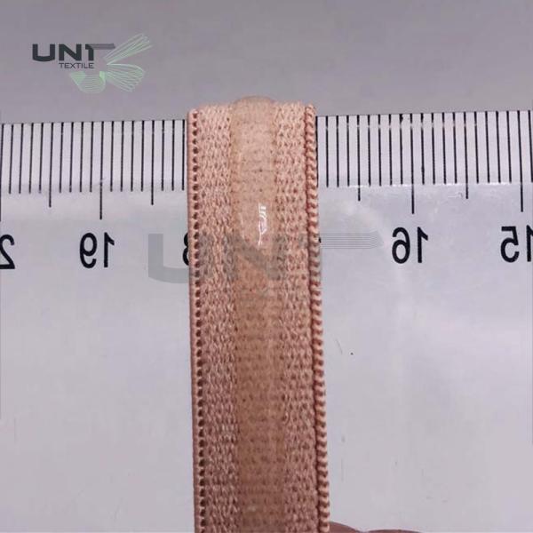 Quality Customized Nude Garments Accessories Polyester Silicone Drip Elastic Tape for sale