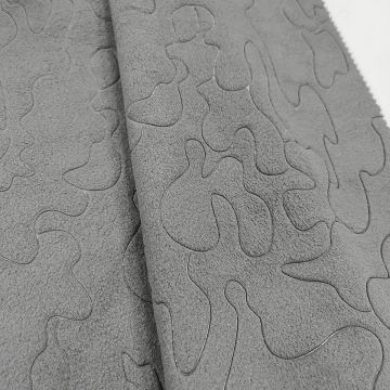 Quality Patterned Embossed Polyester Microfleece Fabric 220gsm for sale