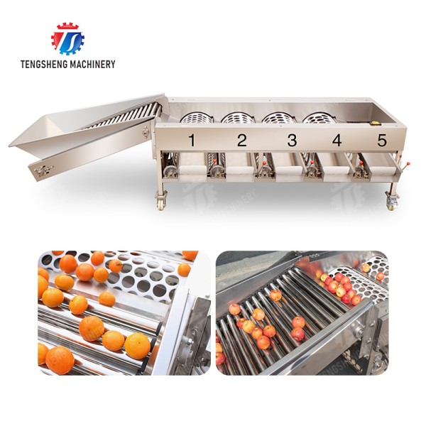 Quality Fruit Orange Vegetable Saiko persimmon lemon tangerine passion fruit avocado cherry Mango pear mangosteen kiwi fruit processing production Inspecting Grading sorting machine for sale