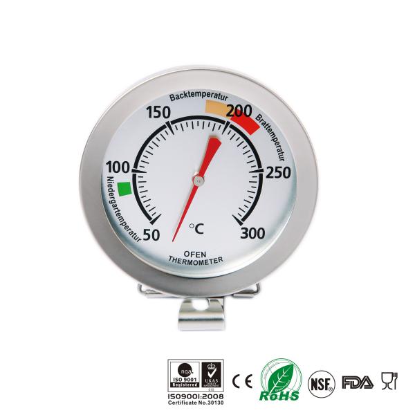 Quality Kitchen Measurement Tool BBQ Oven Thermometer Silver Color For Cooking for sale