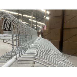 Quality 1.9mm Thickness Coat Hanger Dry Cleaners Notched Shape White Color for sale