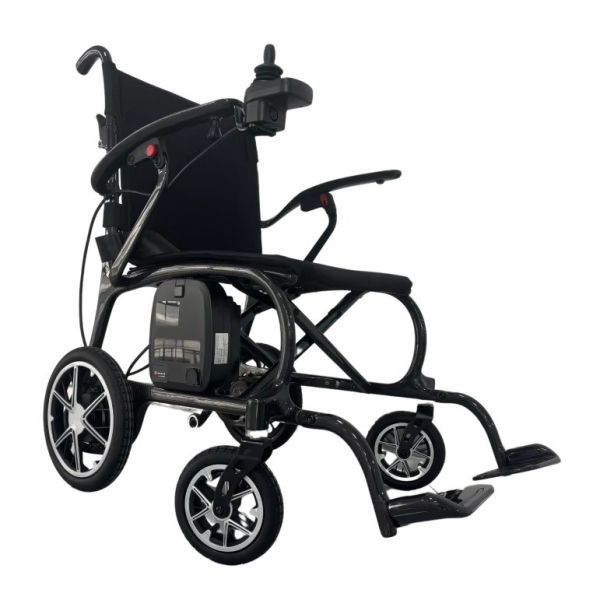 Quality Health Care Supplies Ultra Light Carbon Fiber Electric Wheelchair 136KG Load Folding for sale