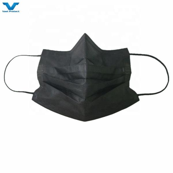 Quality Blue White Black Earloop 3 Ply Disposable Facemask With CE EN14683 Certification for sale