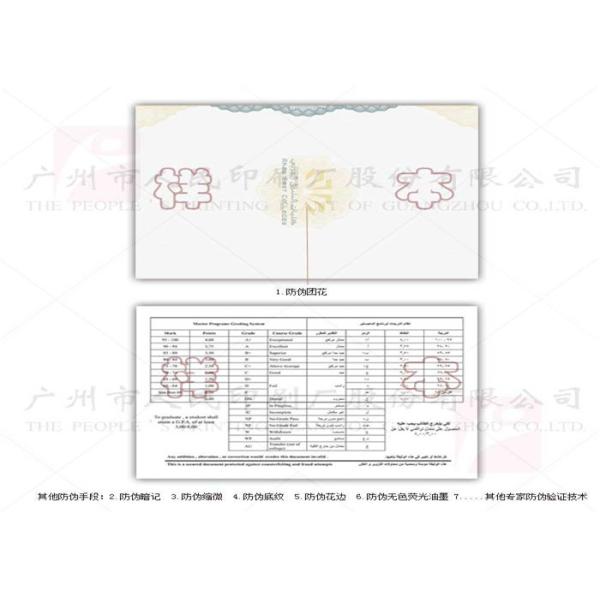 Quality Heat Resistant Certificate High Security Printing , High Security Paper With Watermark for sale