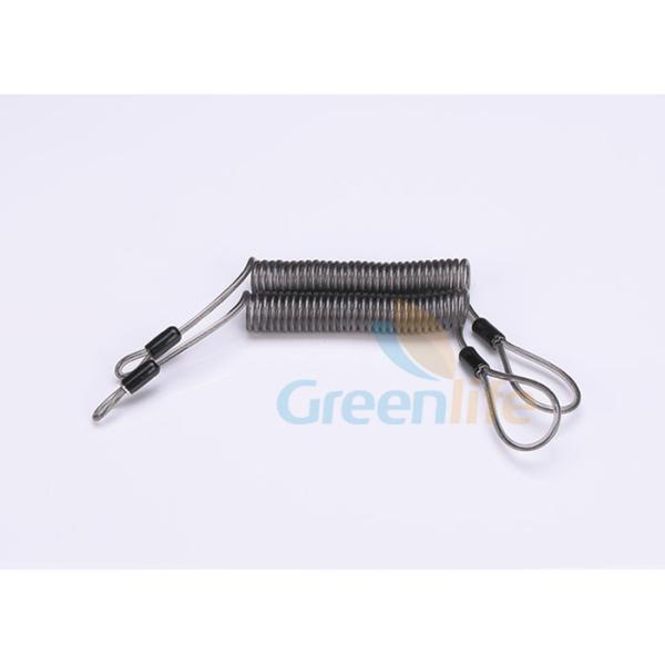 Quality Durable Tether Elastic Coil Lanyard , Small Rope Loop Coiled Security Tethers for sale