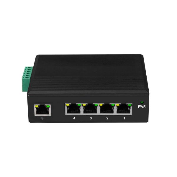Quality Industrial 5-Port Ethernet Switch E-Mark Certified Unmanaged 12V/24V Input Fanless for sale
