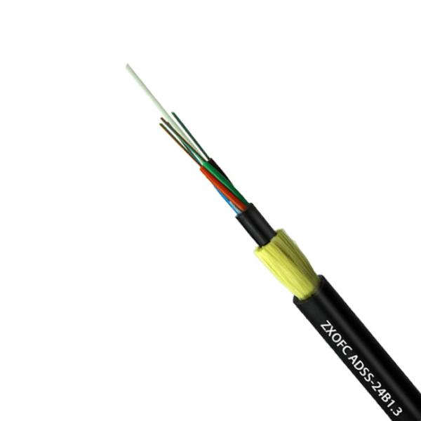 Quality Reinforced Kevlar ADSS Optical Cable Light Weight Large Span Lengths for sale