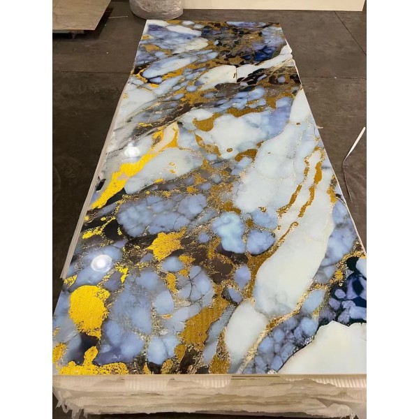 Quality Waterproof Pvc Solid Uv Marble Sheets For Wall Decorative 1220х2440х3mm for sale