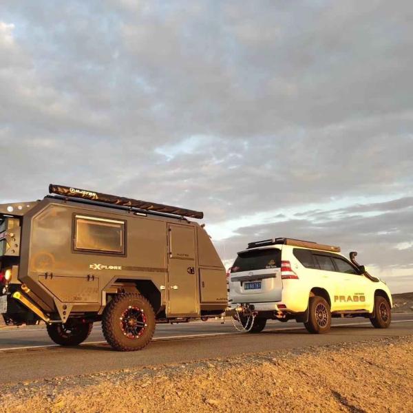 Quality Big Camping Trailer NJSTAR 4 Season Off Grid Travel Trailer Customized for sale