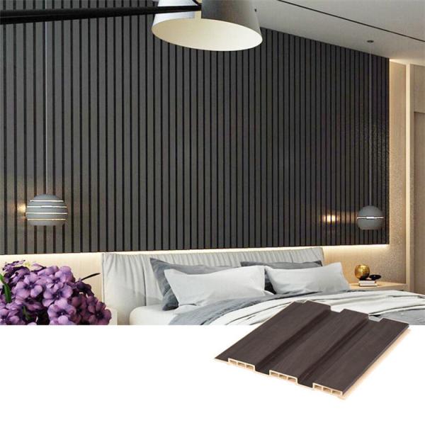 Quality Indoor Decor Wood Plastic Composite Cladding Fluted 3d Wall Board WPC PVC for sale