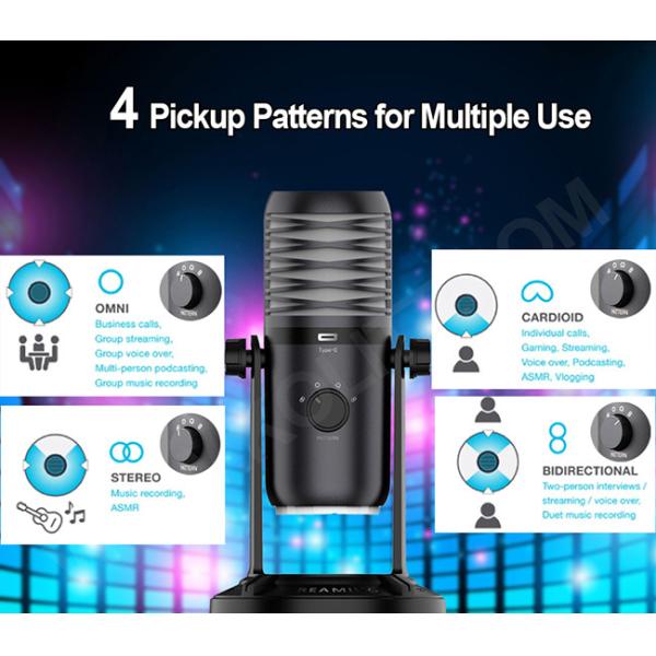 Quality RGB Gaming Mic 48Khz Podcast Studio Microphone For Streaming for sale