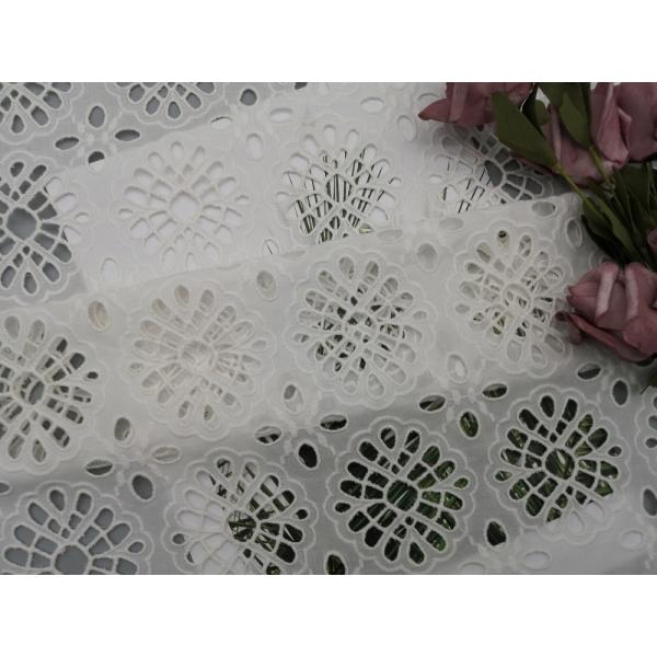 Quality Eyelet Mesh Laser Cutting Cotton Fabric For Female Dress for sale