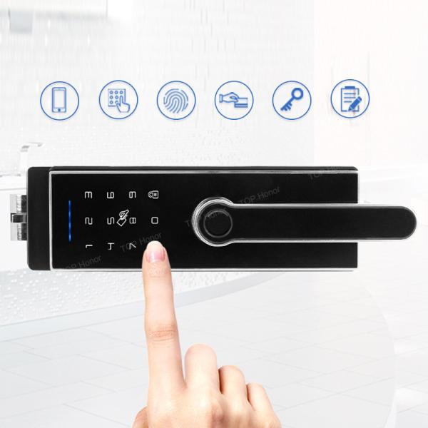 Quality High Compartment Partition Door Fingerprint Lock Password Lock IC Card Key Glass for sale