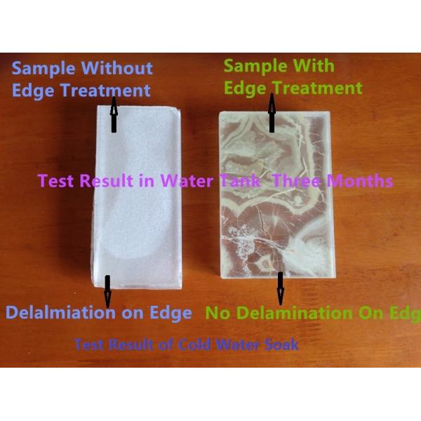 Quality 2mm Thin Natural Stone Laminated Glass Chemical Corrosion Resistant for sale