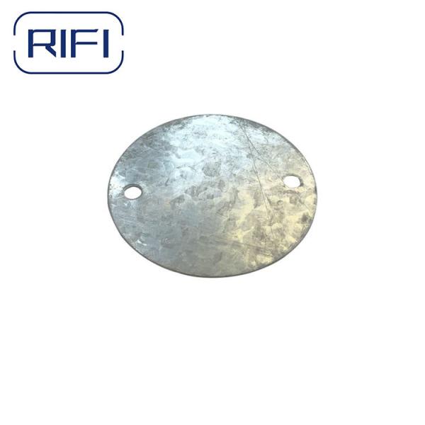 Quality Galvanized Finish Round Metal Electrical Box Cover For BS4568 Junction Boxes for sale