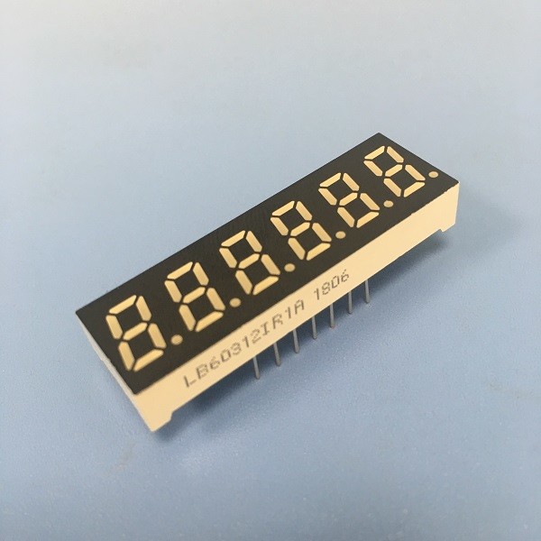 Quality Small Size 8mm 6 Digit 7 Segment Led Display 0.31inch For Tempearture Indicator for sale