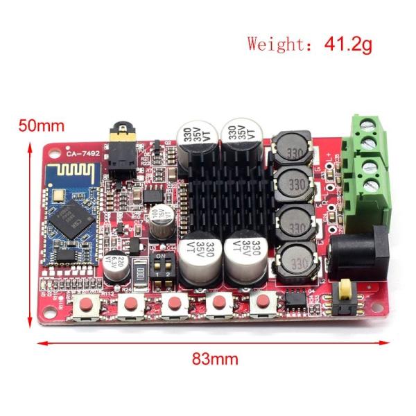 Quality CA-7492 Bluetooth 5.0 Audio Amplifier Board with 2*50W Output and DC8-25V Power for sale