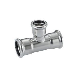 Quality SS304 316L Industrial Tee Stainless Steel Press Fittings For Water Pipes And Gas for sale