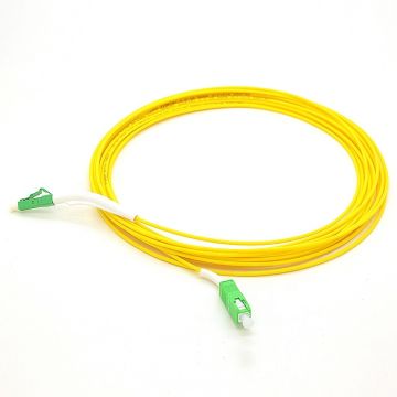 Quality 9/125um Fiber Optical Patch Cord LC/APC To SC/APC 45 Degree Angle Boot OS2 for sale