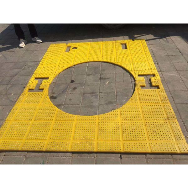 Quality 27 1/2 inch Anti Slip Mat Rotary Table Yellow Colour 2100MM*1600MM Mat For Drilling Rig for sale